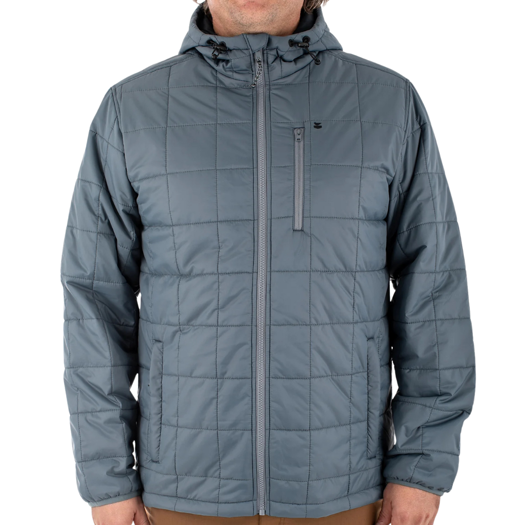 Jetty Puffer Hooded Jacket - Storm Grey / Blue – Pro Skateboard Shop